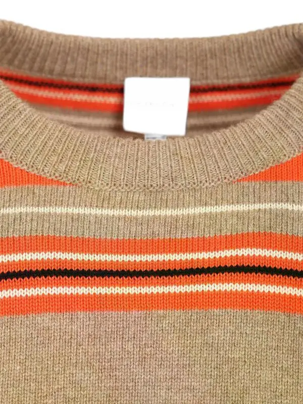 Paul Smith Striped Contrast-sleeve Crew-neck Sweater