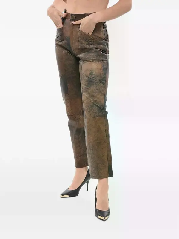 BAIA Textured Leather Trousers