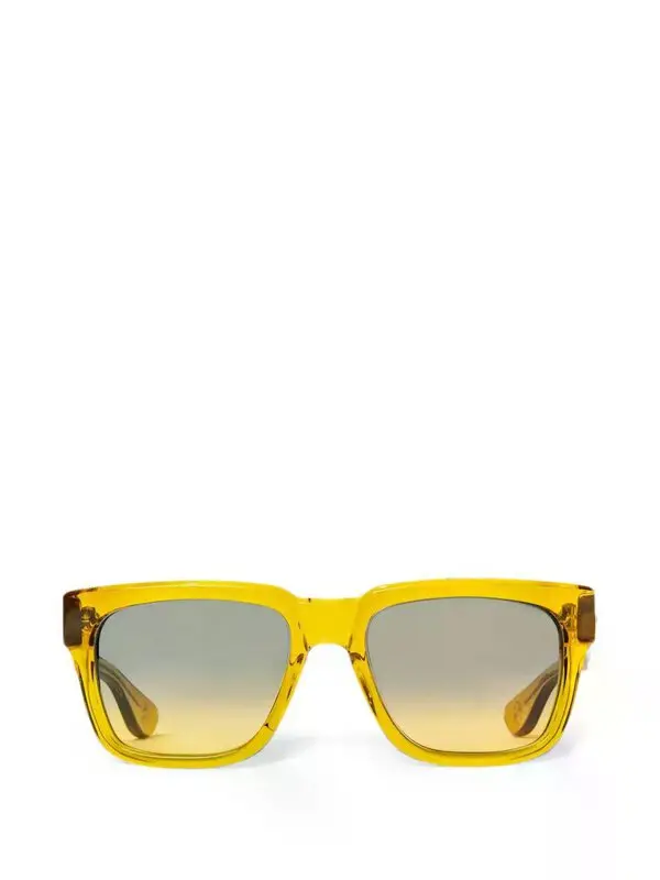 Chrome Hearts Box Officer Square-frame Sunglasses - Yellow