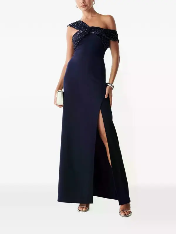 BWLDR Trisha Sequin-embellished Maxi Dress - Blue