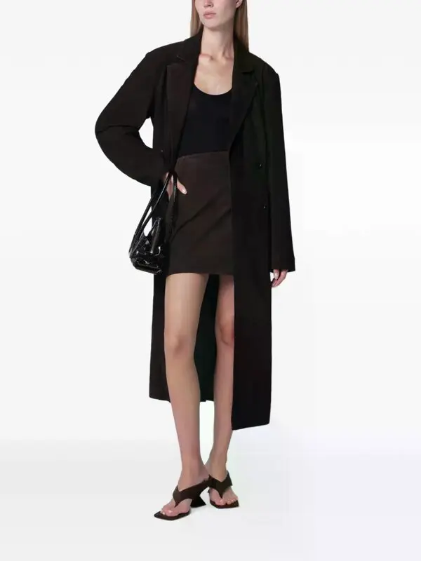 ROTATE BY BIRGER CHRISTENSEN Suede Mini Skirt - Brown