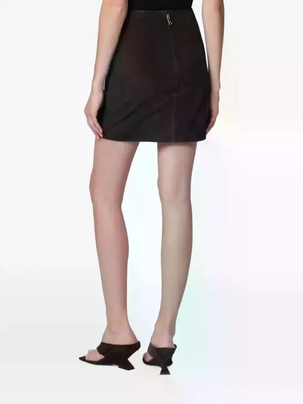 ROTATE BY BIRGER CHRISTENSEN Suede Mini Skirt - Brown