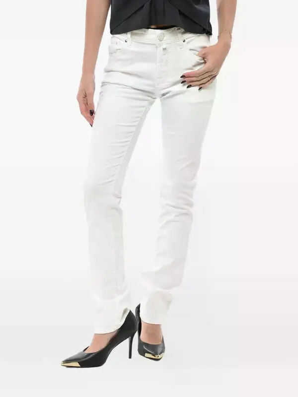 Jacob Cohen Patch-detail Straight-leg Jeans - White