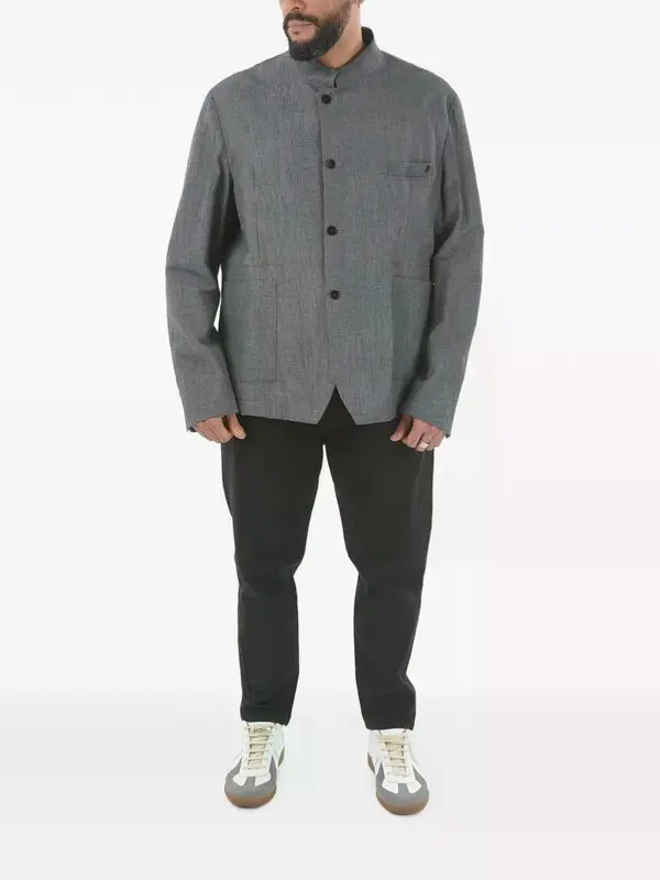 IXOS Negramaro Single-breasted Korean-collar Jacket