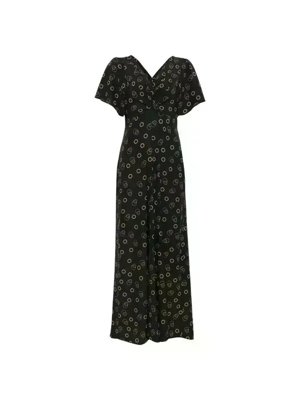 Isabel Marant Étoile Geometric Print Maxi Dress - Black