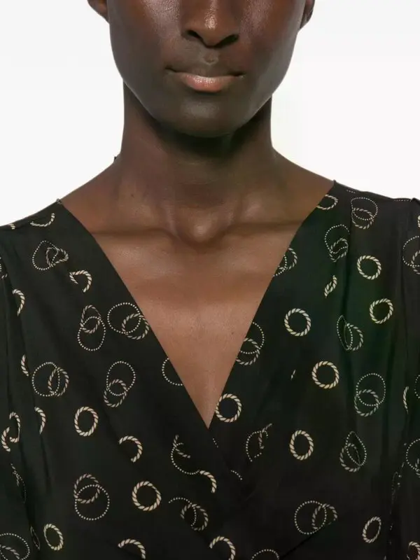 Isabel Marant Étoile Geometric Print Maxi Dress - Black