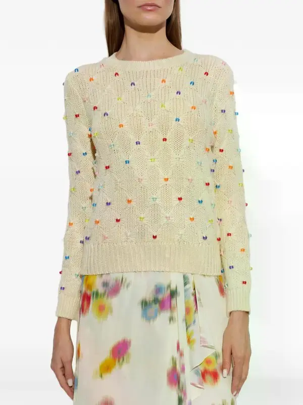 MARANT ETOILE Priyanka Bead-embellished Sweater - Neutrals