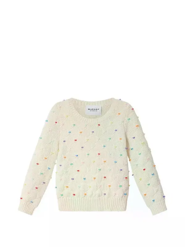 MARANT ETOILE Priyanka Bead-embellished Sweater - Neutrals