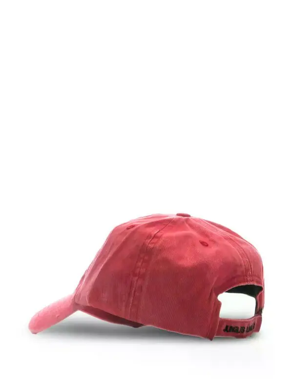 JUNGLES JUNGLES Distressed Embroidered Cap - Red