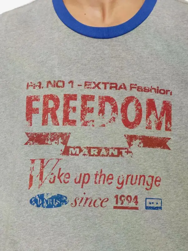 MARANT Hiroe Graphic-print T-shirt - Grey
