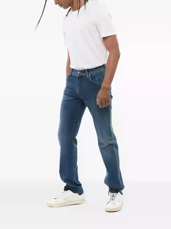 Corneliani Straight-fit Jeans With Embroidered Logo