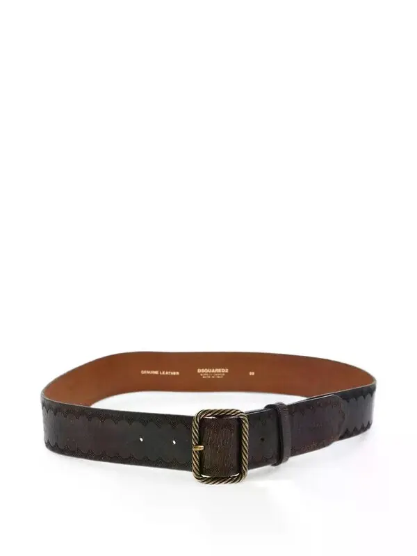 Dsquared2 Embossed Decorative-motif Belt - Brown