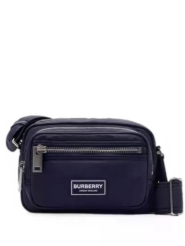 Burberry Logo-patch Messenger Bag - Blue