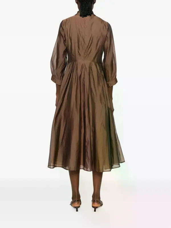 Max Mara Crystal-embellished Pleated Midi Dress
