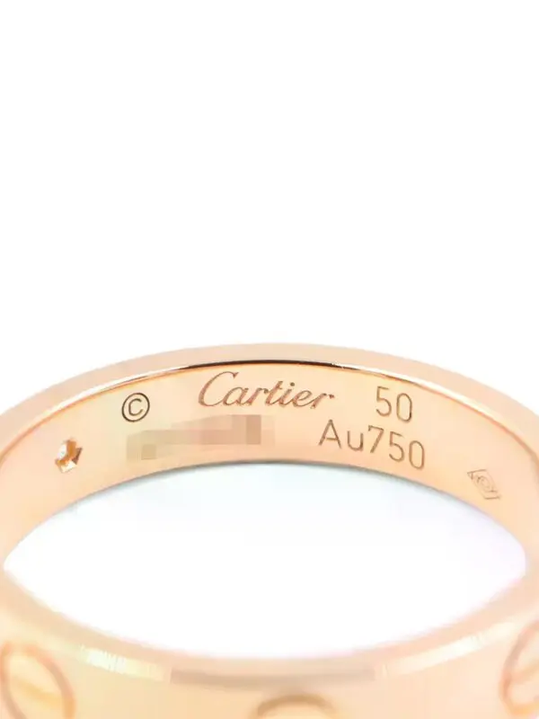 Cartier 18k Rose Gold Diamond Love Ring - Pink