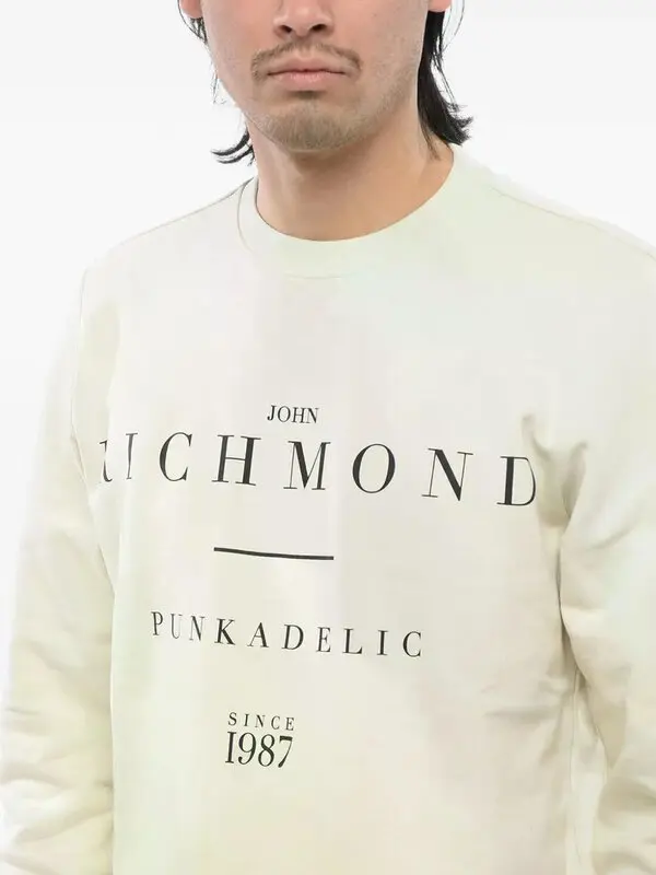 John Richmond Logo Print Cotton Sweatshirt