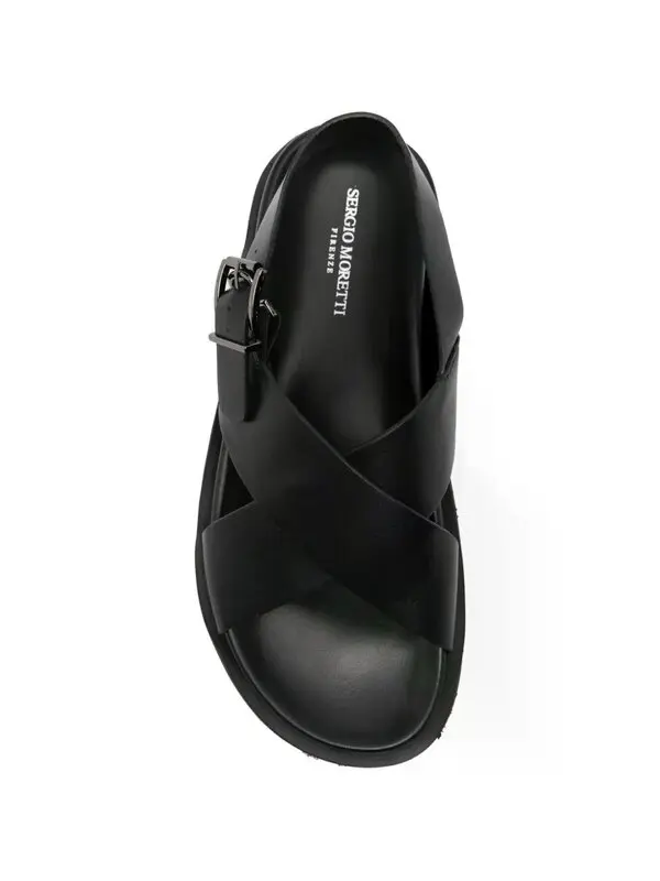SERGIO MORETTI FIRENZE Crossover Strap Sandals