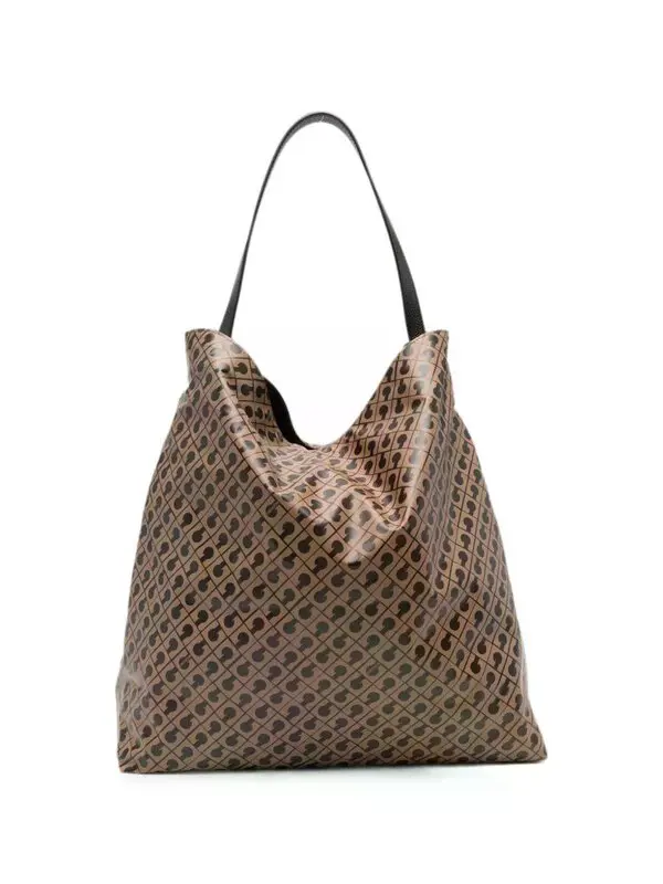 GHERARDINI Monogram-print Tote Bag - Brown