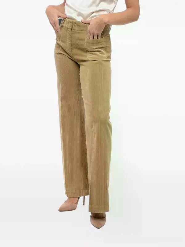 QL2 QUELLEDUE Patch-pocket Corduroy Trousers - Neutrals
