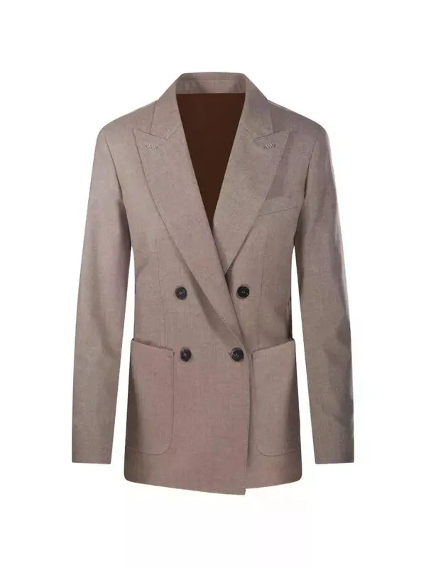 Max Mara Mélange-effect Double-breasted Blazer