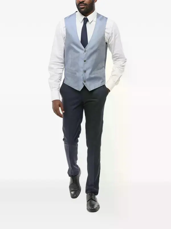 Corneliani Geometric-pattern Silk Waistcoat