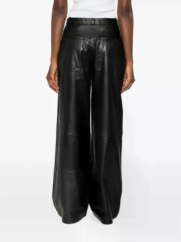 ARMA Wide-leg Leather Trousers