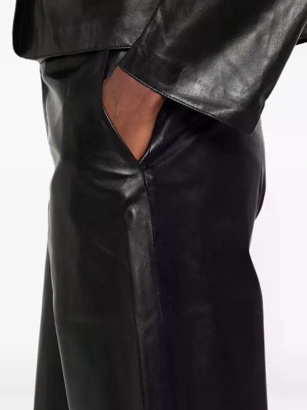 ARMA Wide-leg Leather Trousers
