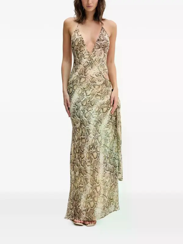 Bardot Cyrel Cut-out Gathered Maxi Dress - Neutrals