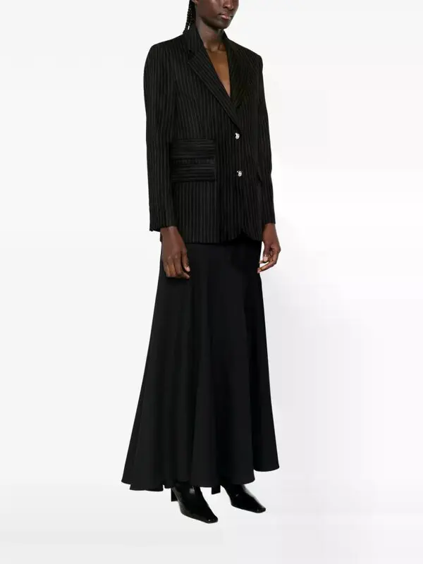 Elisabetta Franchi Pinstripe Notched-lapel Blazer