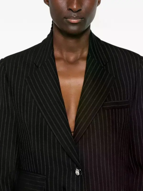 Elisabetta Franchi Pinstripe Notched-lapel Blazer