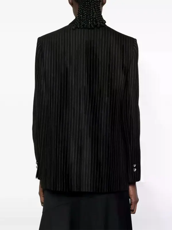 Elisabetta Franchi Pinstripe Notched-lapel Blazer