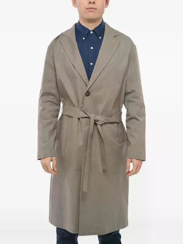 HEVO Cisternino Herringbone-pattern Trench Coat