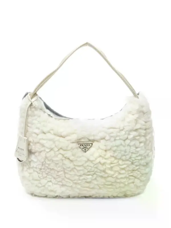 Prada Mini Re-edition 2000 Shearling Shoulder Bag