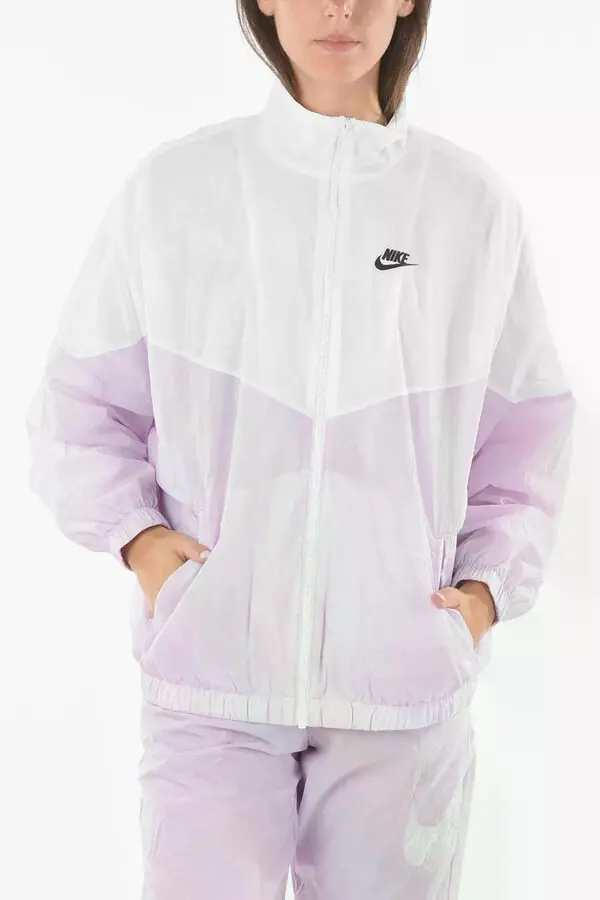 Nike Logo-embroidered Zip-up Jacket - White