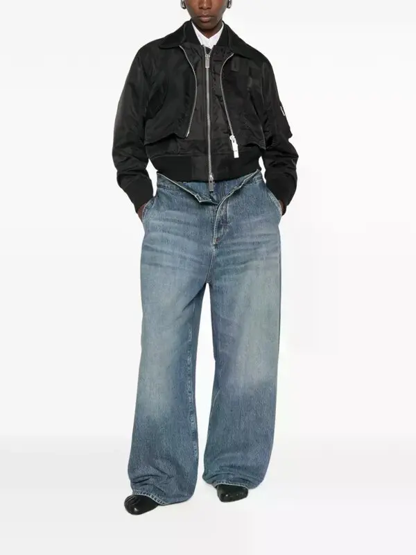 Sacai Layered-design Bomber Jacket - Black