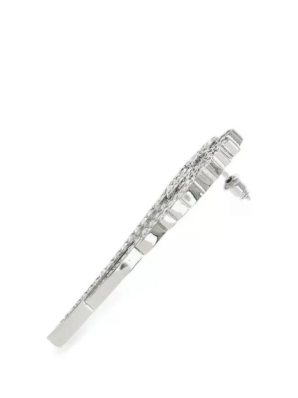 Palm Angels Crystal Earrings - Silver