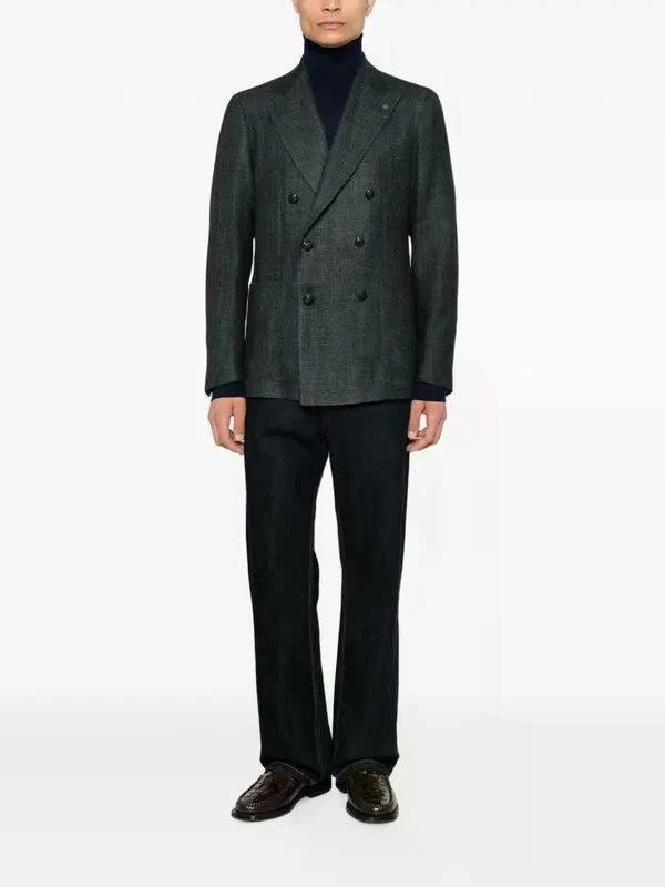 Tagliatore Double-breasted Peak-lapel Blazer