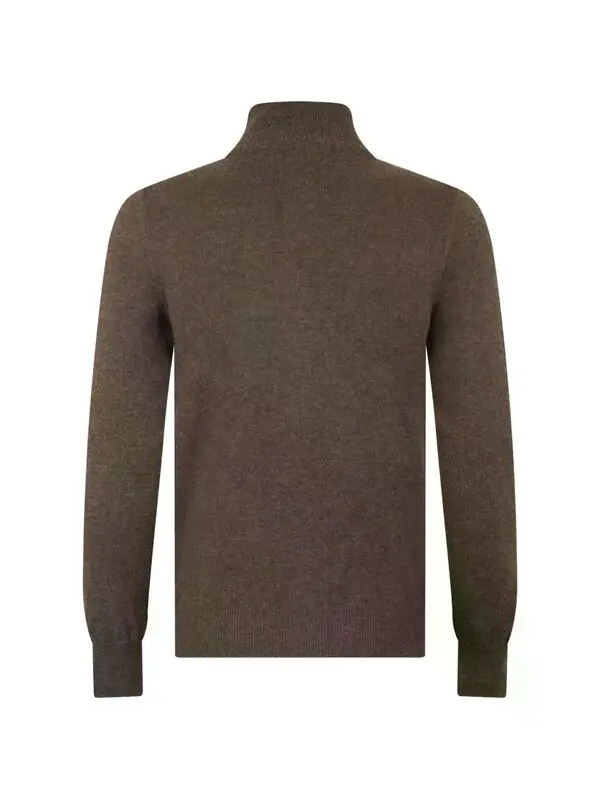 MOORER Arquato High-neck Button-up Sweater
