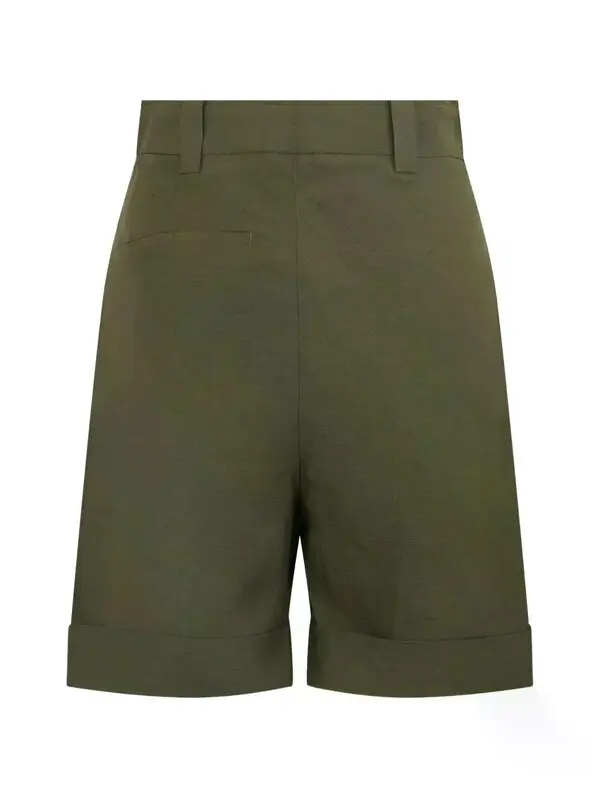 MOORER Pleated Turn-up Shorts