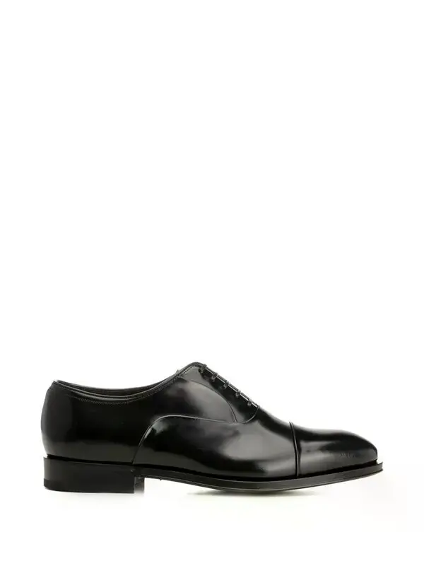 FERRAGAMO Leather Oxford Shoes - Black
