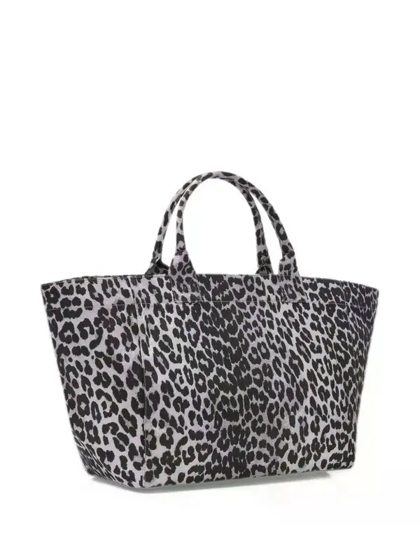 GANNI Tote Bag With Leopard Print