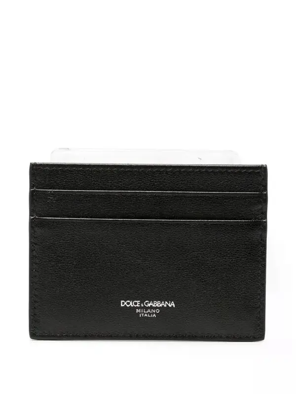 Dolce & Gabbana Logo-print Leather Cardholder - Black