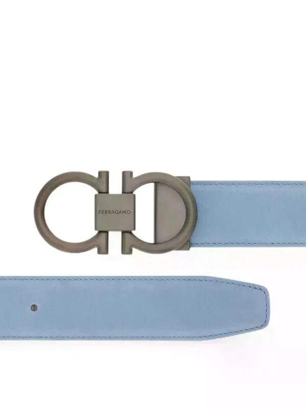 FERRAGAMO Adjustable Gancini Belt - Blue