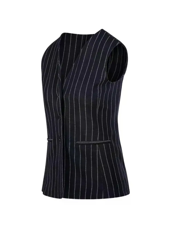 Max Mara Pinstripe Sleeveless Jacket