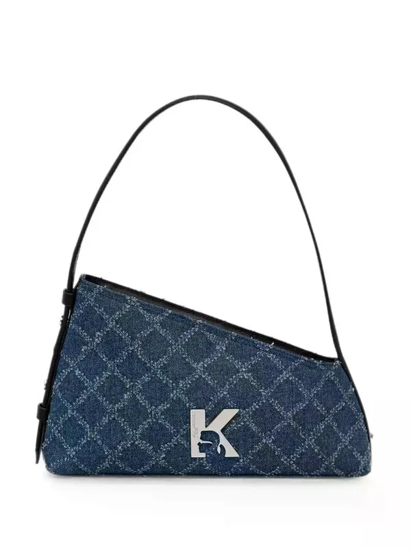 Karl Lagerfeld Monogram-pattern Asymmetric Tote Bag - Blue