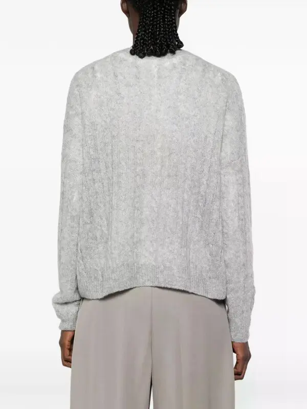 LISA YANG Cable-knit Crew Neck Sweater