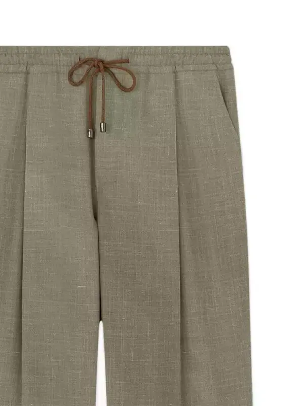 RETORI Retroi Drawstring-waist Pleated Tailored Trousers