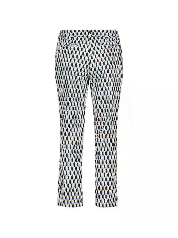 BETTY BARCLAY Geometric Print Cropped Trousers