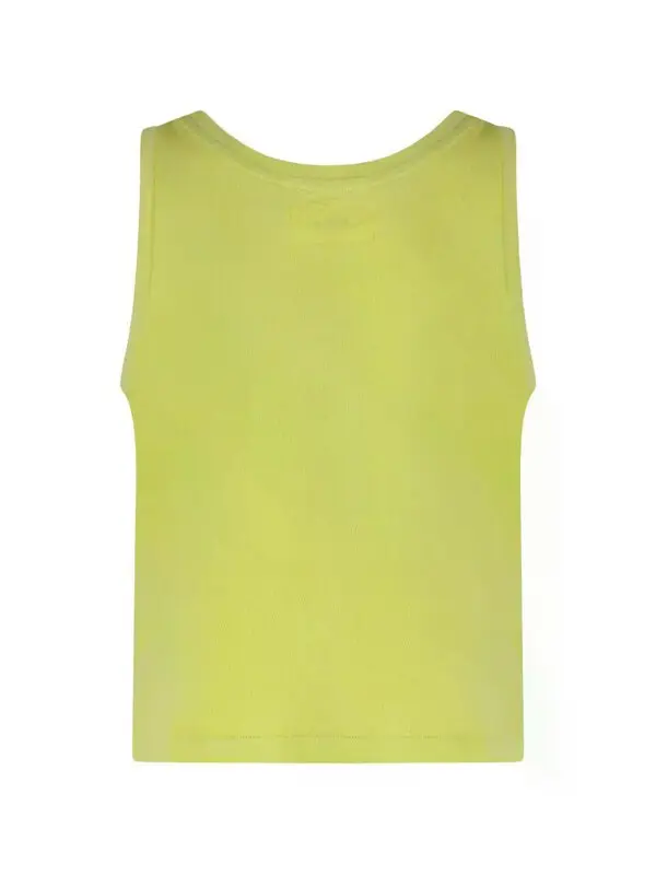 The Great. Ribbed-knit Tank Top - Yellow
