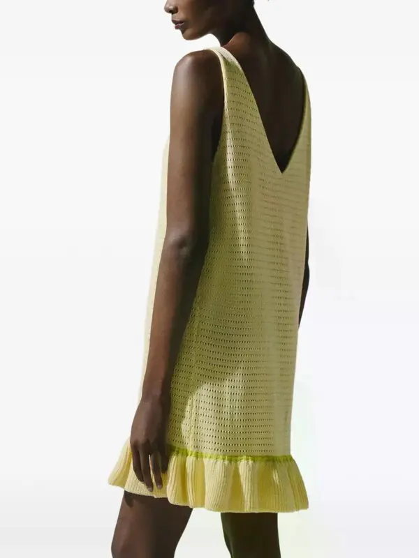BAOBAB Muse Ruffled-hem V-neck Mini Dress